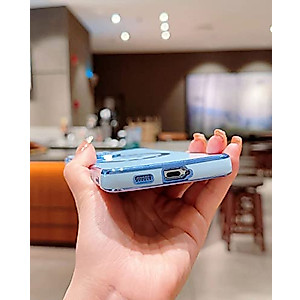 Ponnky Samsung Galaxy S21 Ultra Case for Women Girl Cute Love-Heart Compatible with Magsafe with Magnetic Wirless Charging Full Camera Bumper Shockproof Phone Case for Galaxy S21 Ultra (Blue)