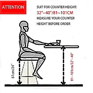 Sidanli 24 Inch Bar Stools, Gold Bar Stools Set of 2, Blue Velvet Counter Height Stools.