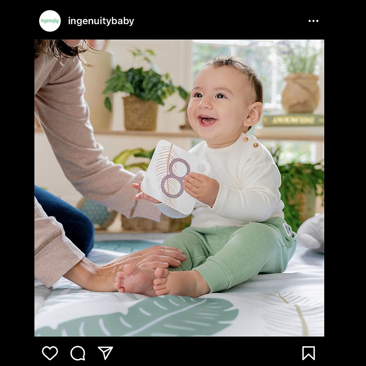 Ingenuity Sprout Spot Baby Milestone Tummy Time Activity Mat and Play Gym Unisex Ages 0+ Months 40 x 40 Inches