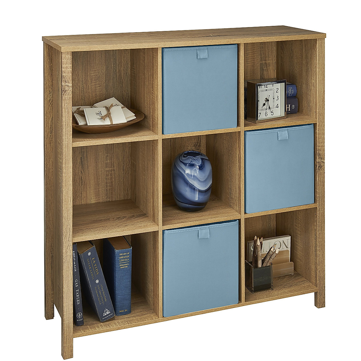 ClosetMaid 16056 Premium Adjustable 9-Cube Organizer, Weathered Oak