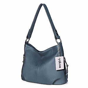 YALUXE Shoulder Bag Genuine Leather Tote Handbag Crossbody Bags for Women