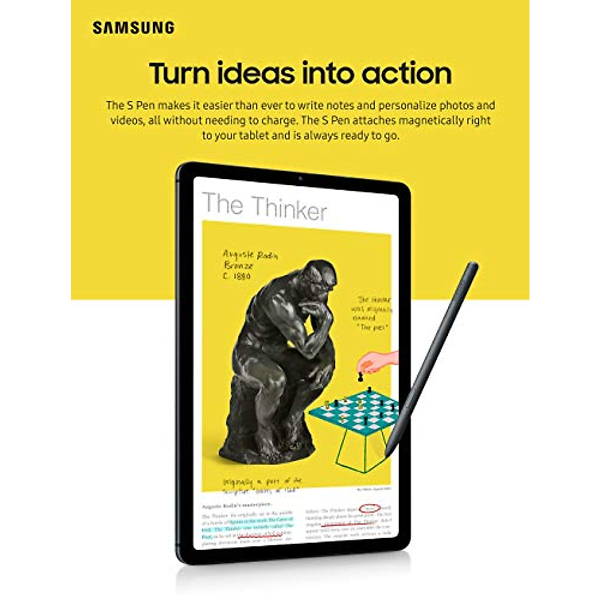 SAMSUNG Tab S6 Lite S Pen - Oxford Gray - EJ-PP610BJEGUJ