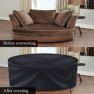ZHANGY Garden Furniture Covers Round 24" D x 24" H, Patio Furniture Covers Waterproof, Outdoor Furniture Covers, Windproof Durable Outdoor Veranda Patio Garden Furniture Cover