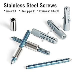 House Numbers for Outside, Gibolin 5 Inch Silver Floating Metal Modern Address Numbers Garden Door Mailbox Decor Anti-Rust Visibility Signage with Nail Kit, Number 9