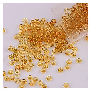 NHBT YU Transparent Glass Seed Beads 720pcs 2mm Multi-Color Loose Bead for DIY Bracelet Necklace Garments Beaded Material Accessories T725 (Color : Gold, Size : 2mm 720Pcs)