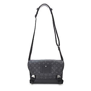 Louis Vuitton, Pre-Loved Black Monogram Eclipse Voyager Messenger PM, Black