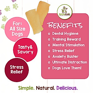 Nature Gnaws Pork Skin Chews for Dogs - Premium Natural Tasty Jerky Treats - Long Lasting Dog Chew Bones - Rawhide Free