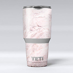 Design Skinz Pink Slate Marble Surface V7 - Skin Decal Vinyl Wrap Kit Compatible with The Yeti Rambler Cooler Tumbler Cups