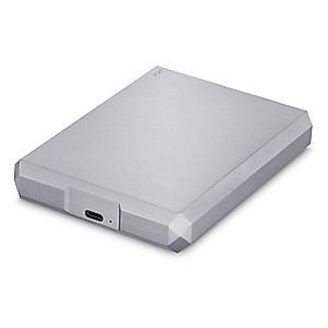 LaCie Mobile Drive 4TB External Hard Drive Portable HDD – Space Gray USB-C USB 3.0, for Mac and PC Desktop, 1 Month Adobe CC (STHG4000402)