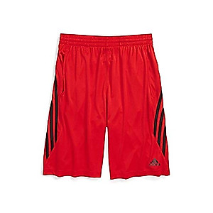 adidas Men's Ultimate Core Short (Large, Scarlet/Black)