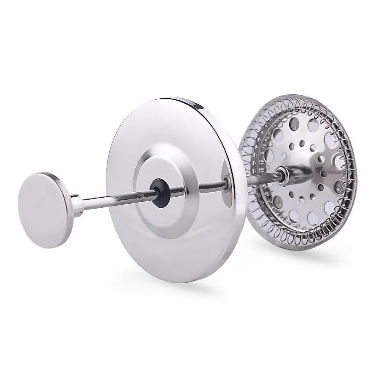 BENI SOIS-TU 34 oz French Press Coffee Maker - Borosilicate Glass, Coffee Brewer, Stainless Steel Plunger, Tea Press for loose Tea, Heat Resistant, Silver