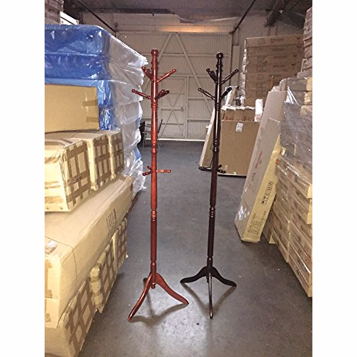 SQUARE FURNITURE Coat Rack with 9 Swivel Hook (Espresso)