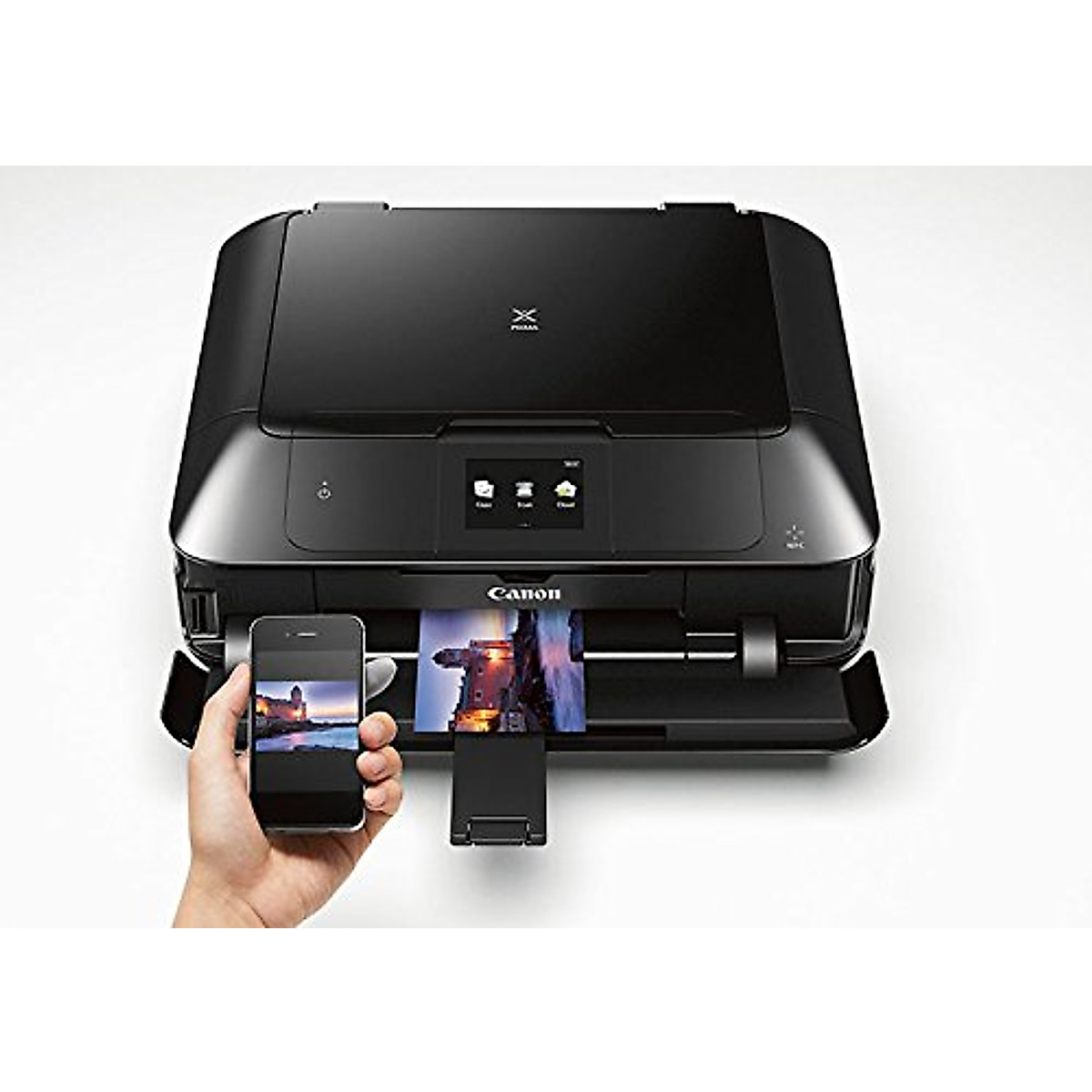Canon Office Products MG7720 BK MG7720 Wireless All-in-One Printer with Scanner and Copier: Mobile and Tablet Printing, with Airprint(TM) and Google Cloud Print Compatible, Black, Works with Alexa