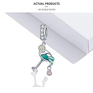 Eternalll Jewellery Cup Charm Original 925 Sterling Silver Charms Teapot Wine Cup Charm Coffee Cup Bead Charms for Bracelets Mom Daughter Wife ( (Wine Cup for Charms for Bracelets)