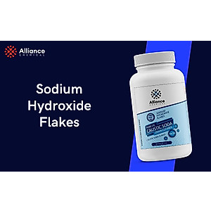 Sodium Hydroxide Flakes - Water Treatment Grade - 8 Pack (16LB Total) - Pure Caustic Soda - for Soaps, Drain Cleaner, Textiles, Water Treatment