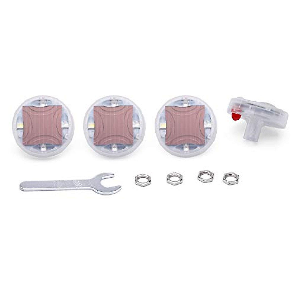 Akarado Car Tire Wheel Lights, 4Pcs Air Valve, Solar Valve Cap with Motion Sensors Colorful Flashing LED Light Gas Nozzle for Bicycle Motorcycles