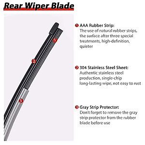 Replacement for Ford Explorer 2011-2023, Rear Windshield Wiper Arm Blade Set - OTUAYAUTO Factory OEM Style BB5Z17526C