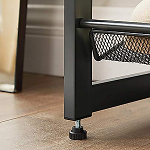 SONGMICS Shoe Rack for Closet, 3-Tier Shoe Storage, Metal Shoe Organizer for Garage Entryway, Stackable Shoe Stand with Adjustable Flat or Angled Shelves, Holds 9-12 Pairs, Cool Gray ULMR03GB