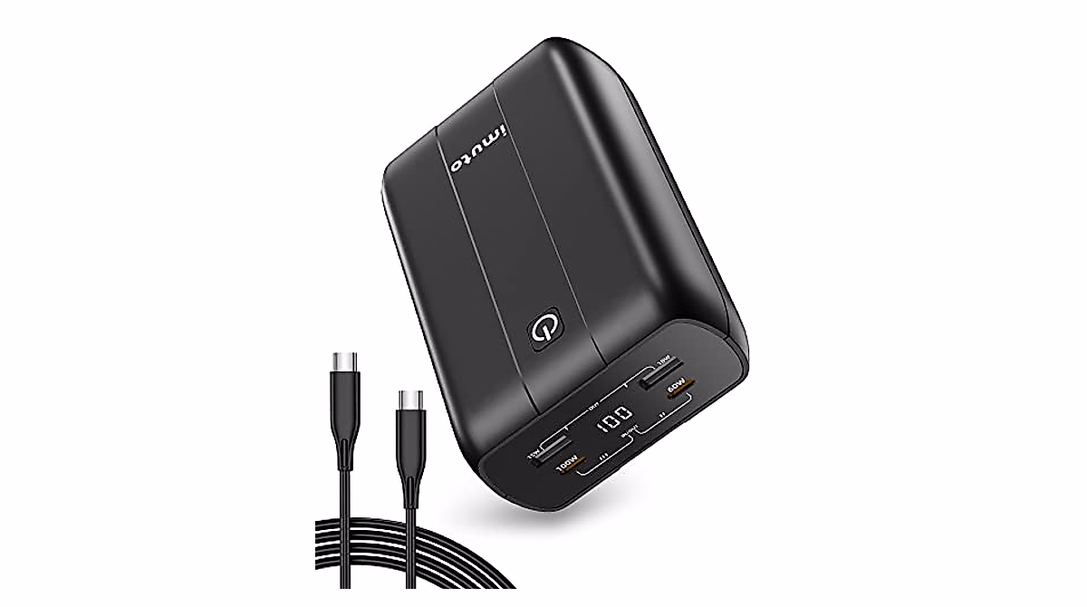 imuto 100W Laptop Power Bank,27000mAh USB C Power Delivery Portable ...
