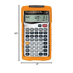 Calculated Industries 4080 Construction Master Pro Trig Advanced Construction Math Feet-Inch-Fraction Calculator with Full Trig Function for Architects, Engineers, Contractors, Estimators and Framers