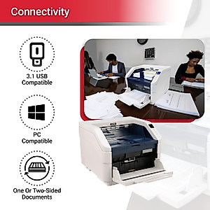 Visioneer Xerox W110 Scanner, USB Office Duplex Production Scanner for PC, 120 PPM, 500 Page Automatic Document Feeder (ADF)