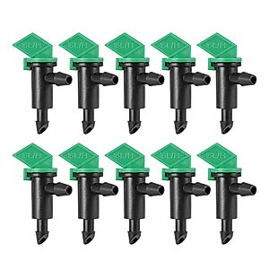 uxcell Flag Dripper 4 GPH 16L/H Emitter Sprinkler for Garden Lawn Drip Irrigation Connect 4/7mm Hose, Plastic 30pcs