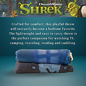 Franco Collectibles Shrek Donkey Bedding Super Soft Micro Raschel Throw, 46 in x 60 in, (Officially Licensed Product)