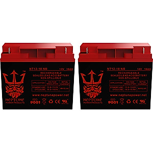 Neptune Power Products Replacement for CruzIn Cooler 500 Watt 12V 18Ah SLA Electric Scooters Battery - 2 Pack