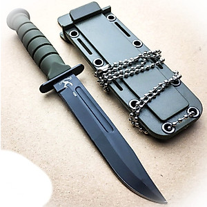 New 6" Military Tactical Combat Fixed Blade Survival NECK KNIFE Hunting Dagger Camping Outdoor Pro Tactical Elite Knife BLDA-0001