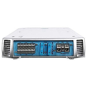 Rockville RXM-S6 Marine/Boat 6 Channel Amplifier 2600 Watt Peak / 660w Dyno-Certified RMS with Status Mode LED Indicator & RWK4CU 4 AWG Gauge 100% Copper Complete Amp Installation Wire Kit OFC