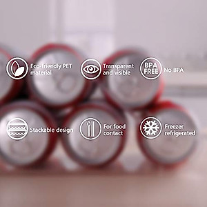 Set of 4 Refrigerator Organizer，Drink Soda Can Beverage Food Clear Plastic Holder for Fridge Freezer Cabinets Cupboard Kitchen …