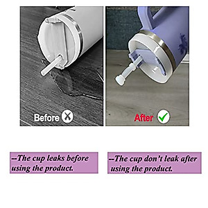 Silicone Spill Proof Stopper Set of 12, Compatible with Stanley Cup 1.0 40oz/ 30oz/ 20oz, Tumbler Accessories, Including 4 Straw Cover Cap, 4 Square Spill Stopper and 4 Round Leak Stopper