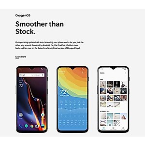 OnePlus 6T A6013 128GB Storage + 8GB Memory T-Mobile and GSM + Verizon Unlocked 6.41 inch AMOLED Display Android 9 - Mirror Black US Version