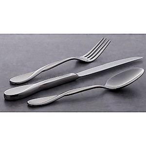 Oneida Satin Aquarius 5 Piece Fine Flatware Set, Service for 1 18/10 Stainless Steel, Silver