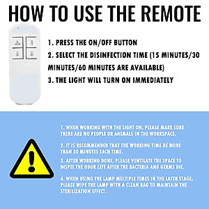 Uvo Lamp - Home Disinfection Device, Haloclean UV Bed Bugs, UV Light Sanitizer Wand, Ultraviolet Light with 3- Speed Timing and Remote Control, 38w 110v UV Lamp (Black*2)