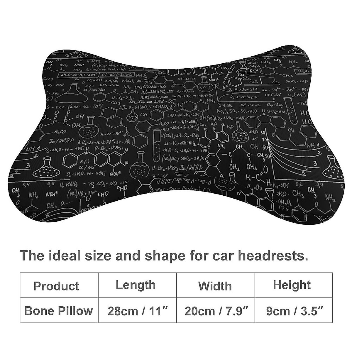 JZDACH Car Neck Pillow Memory Foam Head Rest Support Cushion Compatible with Chemistry Formula for Travel Car Seat, Boys Gaming Office Chair,Travel Portable Pillow