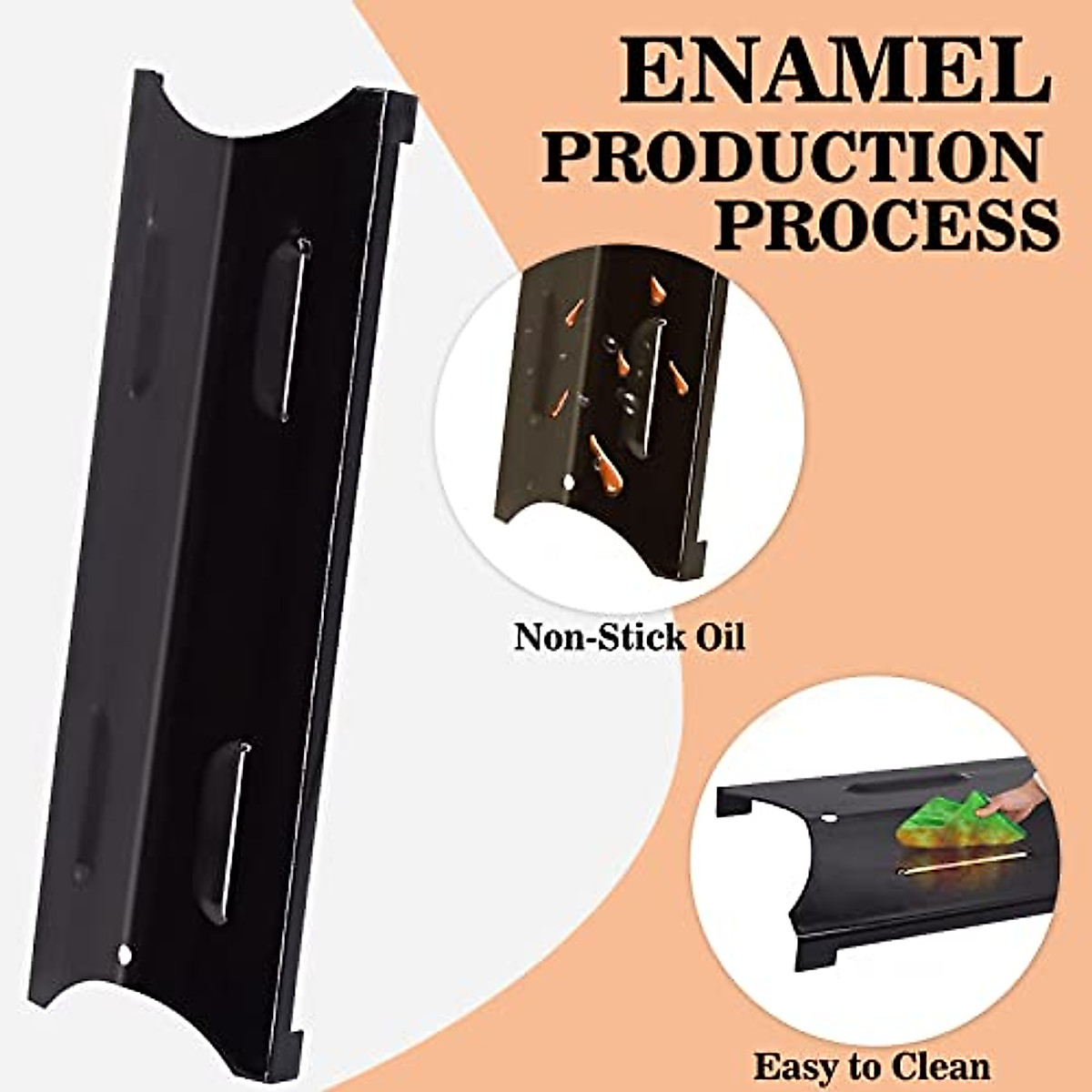 Adviace Grill Replacement Parts for Master Forge BG179A BG1793B-A BG1793B-A BG1795BAL, Heat Tent Heat Plates for Master Forge BG179A, 503225-10 MFHP2 Flame Tamer Replacement 4-Pack