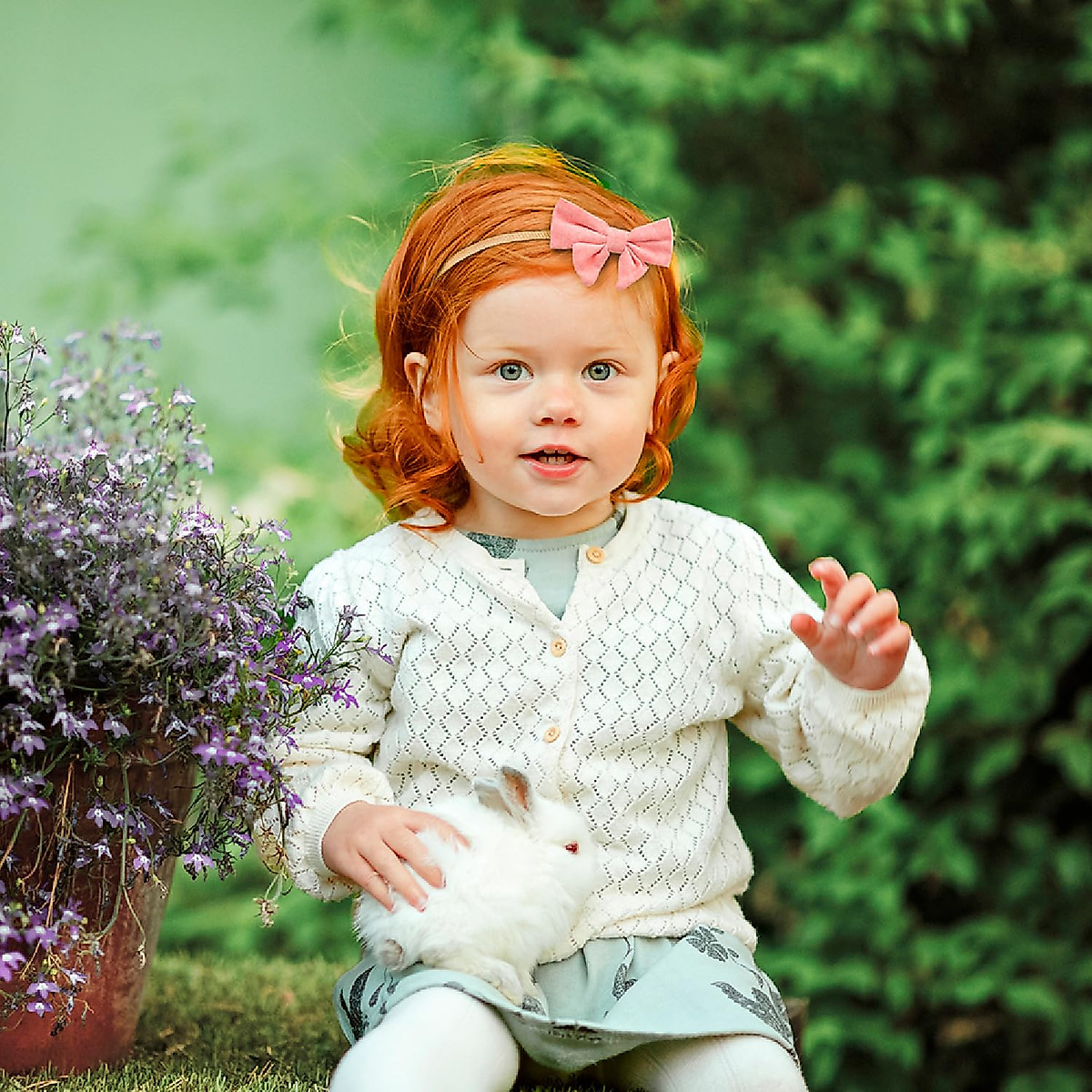 KiddyCare Baby Hair Accessories | Elastic Headbands, Bows, and Lazos Para Bebes | 10 Piece Assortment for Newborns and Girls