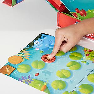 Hasbro Gaming Hungry Hungry Hippos Junior Board Game | 2-in-1 Game for Preschoolers and Kids | Ages 3 and Up | 2 to 4 Players | Counting and Numbers Games