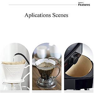 Coffee Filters #4,Unbleached Cone Coffee Filter 8-12 Cup,100 Count Disposable for Pour Over and Drip Coffee Maker