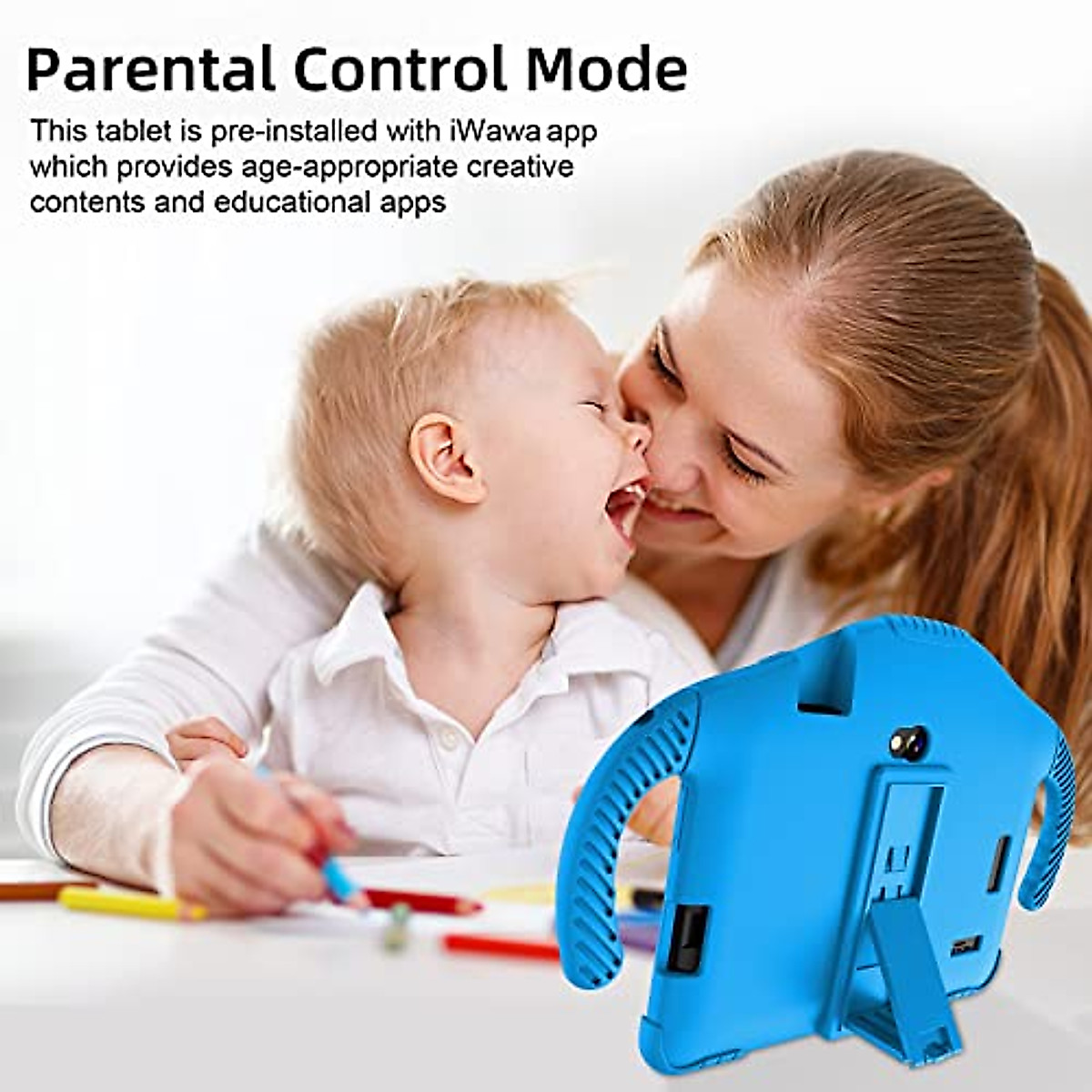 NORTH BISON Toddler Tablets Age 2-4, 7 inch Android 11 Tablet for Kids, 3GB 32GB Toddler Tablet with Bluetooth, WiFi, GMS, Parental Control, Dual Camera, Shockproof Case, Educational, Games