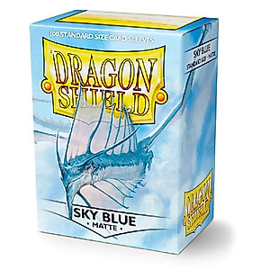 Gimsan Dragon Shield Matte Sky Blue Standard Size 100 ct Card Sleeves Individual Pack