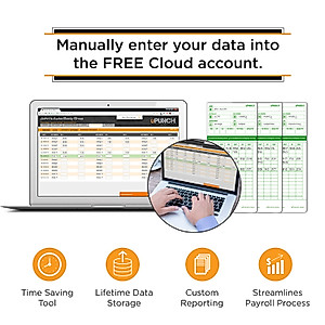 uPunch Starter Time Clock Bundle with 100-Cards, 1 Time Card Rack, 1 Ribbon & 2 Keys (HN1500)