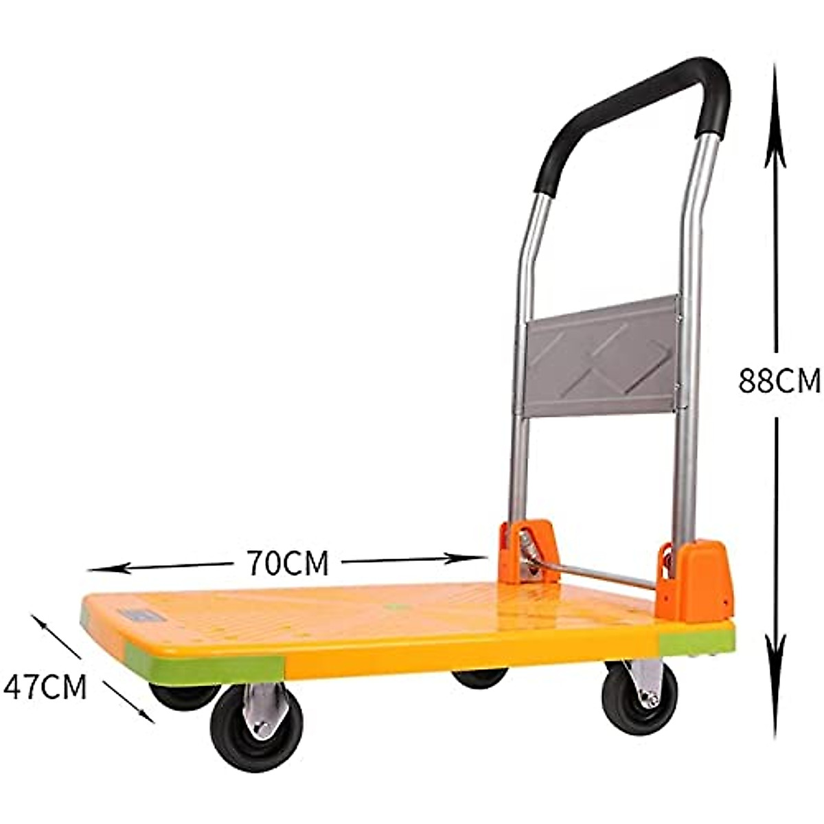 Generic Folding Cart with Wheels, Platform Trucks Push Cart Hand Trucks Utility Carts Service Carts, Wagon Maximum Load 150Kg/330Lb