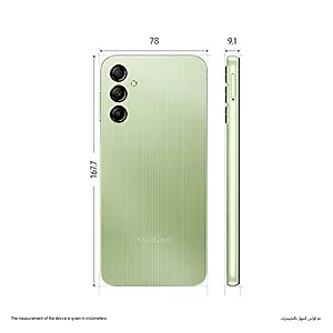 SAMSUNG Galaxy A14 (SM-A145P/DS) Dual SIM,64GB + 4GB, Factory Unlocked GSM, International Version (Fast Car Charger Bundle) - No Warranty - (Green)