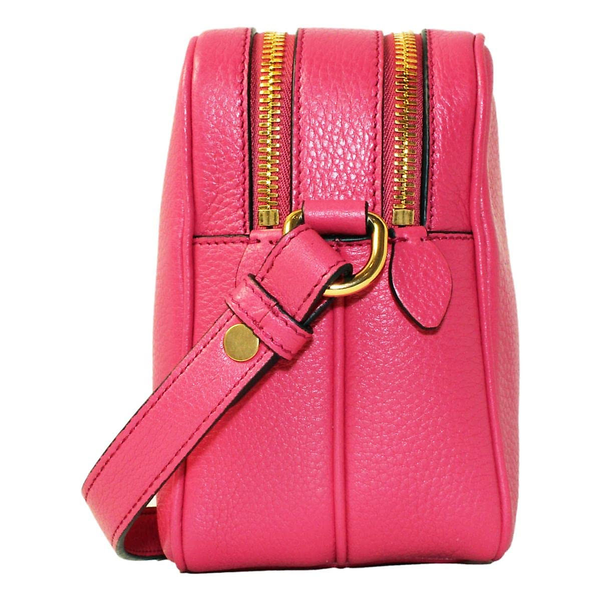 Prada Women's Vitello Phenix 1bh079 Pink Leather Cross Body Bag