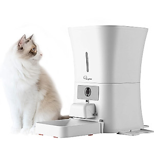 SKYMEE 8L WiFi Pet Feeder Automatic Food Dispenser for Cats & Dogs - 1080P Full HD Pet Camera Treat Dispenser with Night Vision and 2-Way Audio, Wi-Fi Enabled App for iPhone and Android