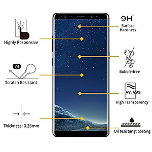 iAnder [2-PACK] Galaxy S8 Screen Protector Glass [Easy Installation Tray], 3D Curved [Tempered Glass] Screen Protector for Galaxy S8 [Case Friendly]