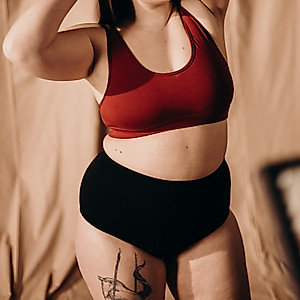 Adult Diaper Cover for Incontinence, Cloth Active Latex Leak Proof Pants, Noiseless Reusable Washable Pull Up Plastic Pants (Black, 2XL)