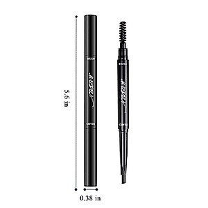 Beard Pencil Filler for Men - Water Resistance, Sweat Proof, Long Lasting & Natural Finish barber Pencil, Mustache Repair Shape, Two more Pencil Replacement Tip (black)